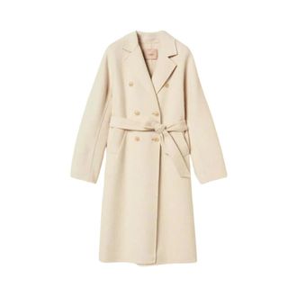 Twinset Manteau crois&eacute; en m&eacute;lange de laine - Femme - Manteaux - Beige - Taille: 42 FR
