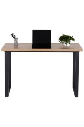 MID.YOU Mid.you Schreibtisch, Schwarz, Eiche, Metall, Holzwerkstoff, rechteckig, U-Form, 60x75x120 cm, Bsci, Arbeitszimmer, Schreibtische, B&uuml;rotische