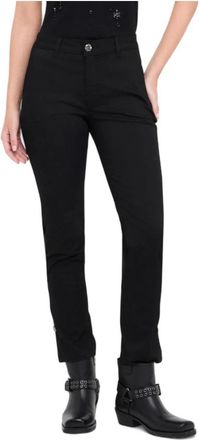 Liu Jo Femme, Pantalons, Noir, Taille: W30 Wide Pantalons