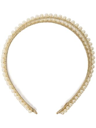 Jennifer Behr serre-t&ecirc;te Gitta &agrave; perles - Blanc