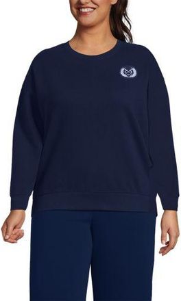 Lands End Sweatshirt SERIOUS SWEATS, Damen, Gr&ouml;&szlig;e:52-54 plus, Blau, Elasthan/Baumwoll-Mischung/Polyester-Mischung, by Lands End