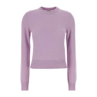 Jil Sander Femme, Pulls, Violet, Taille: 36 FR Pull en laine &agrave; col rond