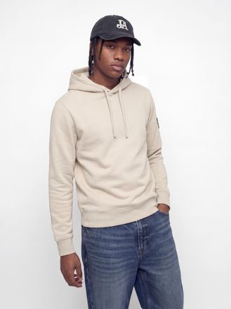 Jack & Jones Kapuzensweatshirt JACK & JONES JJCLEVELAND SWEAT HOOD SN, Herren, Gr. XL, beige (moonbeam), angeraute Sweatware, Obermaterial: 65% Polyester, 35% Baum