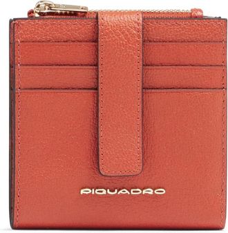Piquadro Femme, Accessoires, Orange, Taille: ONE Size Porte-cartes W140 avec poche zipp&eacute;e pour la monnaie