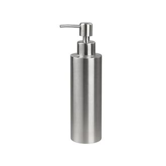 Fackelmann 61151 Distributeur de savon, distributeur savon liquide, savon, distributeur de savon, Acier inoxydable, Gris, 20,5 x 5,5 cm