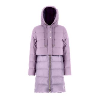 Herno Woll Daunenmantel - - Jackets - Damen - Lila - M