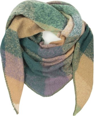 Glamexx24 XXL Schal Damen Halstuch Unisex Poncho Dreieckige Form Trendfarben Winterschal Kariert Viele Variationen