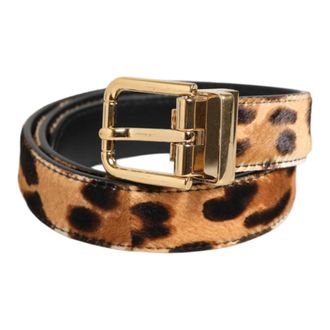 Dolce & Gabbana Leopardenmuster-Lederg&uuml;rtel - - Accessories - Damen - Braun - ONE SIZE