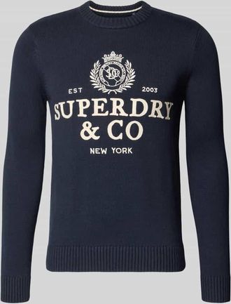 Superdry Strickpullover mit Rundhalsausschnitt