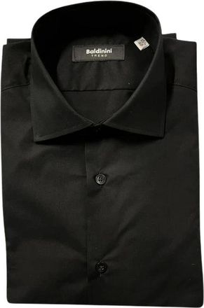 Baldinini Homme, Chemises, Noir, Taille: XL Trend Slim Fit Shirt