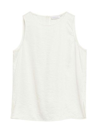 Comma Blusentop Bluse Top aus Viskosemix mit Crinkle-Struktur