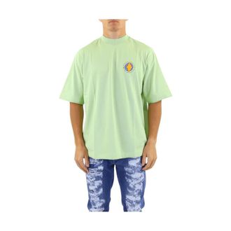 Marcelo Burlon Sunset Bird Doppel Saum Tee - - Tops - Herren - Gr&uuml;n - L