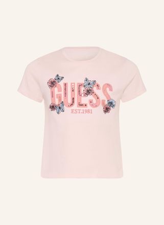 Guess T-Shirt Mit Pailletten rosa