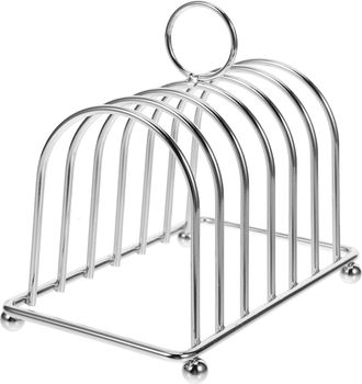 Garneck Toastständer Edelstahl mit Tragegriff Brotständer für Küche und Schreibtisch Multifunktionales Aufbewahrungsregal für Toast und Gebäck Platzsparend un