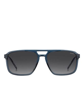 HUGO BOSS lunettes de soleil &agrave; monture carr&eacute;e - Bleu