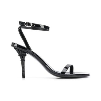 VETEMENTS Schwarze Lackleder Eiffelturm Sandalen - - Shoes - Damen - Schwarzk - 36 EU