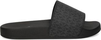 Michael Kors Homme, Chaussures, Noir, Taille: 41 EU Jake Logo Slide Sandal