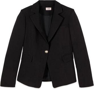 Oltre Femme, Vestes, Noir, Taille: 50 FR Blazer Ajust&eacute; en Tissu Technique
