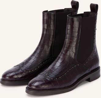 Pertini Chelsea-Boots Mit Nieten rot