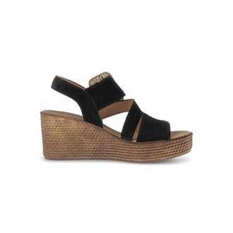 Gabor Femme, Chaussures, Noir, Taille: 40 1/2 EU Espadrille Wedge Sandal