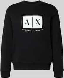 A|X Armani Exchange Sweatshirt mit Logo-Print und Rundhalsausschnitt