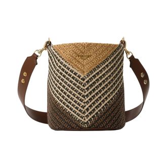 Twinset Jacquard Raffia Henkeltasche - - Bags - Damen - Mehrfarbig - ONE SIZE
