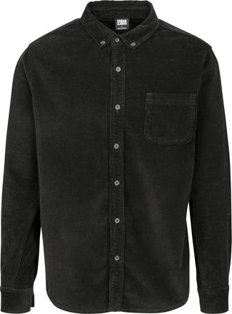 Urban Classics Herren Corduroy Shirt Hemd, Black, XXL