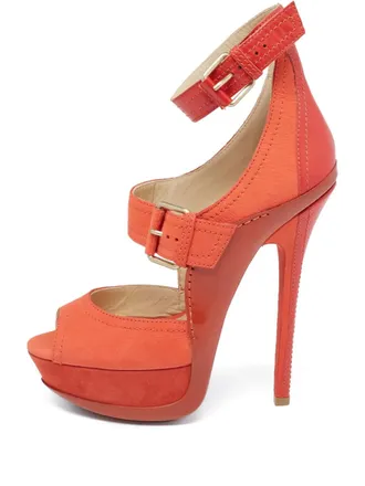 Jimmy Choo London sandales plateforme &agrave; boucle 150 mm - Orange