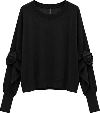 Meimeij SweaT-shirt M6Iz14 - Femme - Sweatshirts et sweats &agrave; capuche - Noir - Taille: 38 FR