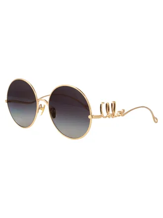 Chlo&eacute; Womens Sunglasses Ch0329s Gold-Grey Gold-Gold-Grey Metal Gold/gold/grey
