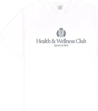 Sporty & Rich t-shirt à logo strassé H&W - Blanc