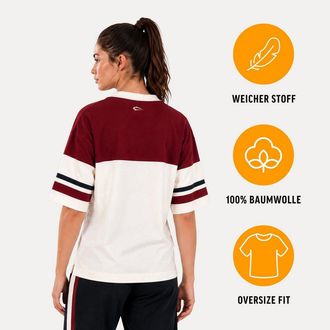 Smilodox T-Shirt Vetta Damen, Oversize Shirt, Streetwear, Baumwolle, Print Streetwear, Casual Wear, Baggy, Print, Sport & Freizeit