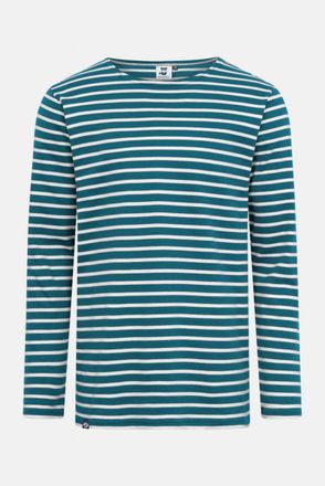 Hanseheld Streifenshirt Herren Petrol-Natur Langarm Blau