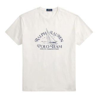Ralph Lauren Homme, Tops, Blanc, Taille: XL T-shirt ras du cou classique en jersey