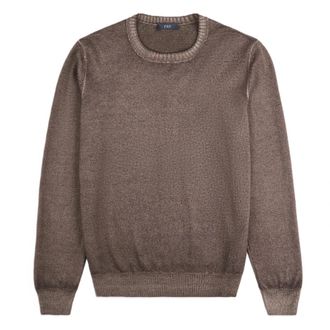 Fay Tinto Capo F.12 Rundhals-Pullover - - Knitwear - Herren - Braun - S