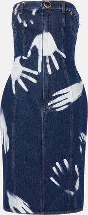 Area Bedrucktes Midikleid aus Denim