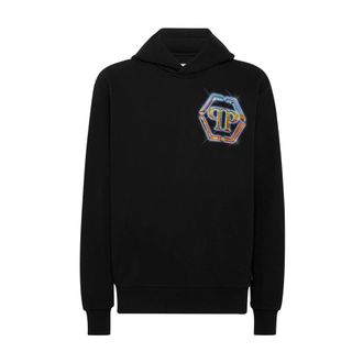 Philipp Plein Homme, Sweatshirts et sweats à capuche, Noir, Taille: M SweaT-shirt Noir Élevez Style Design Iconique