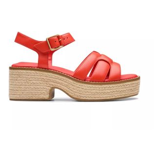 Clarks Femme, Chaussures, Rouge, Taille: 35 1/2 EU Sandale femme rouge Coledale Strap