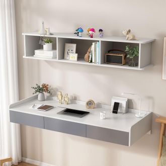 Generic Schminktisch H&auml;ngeschrank,Frisiertisch mit Schubladen,Modern,als Schminktisch oder Schreibtisch verwendbar,f&uuml;r Schlafzimmer und Ankleidezimmer(A,39.4i