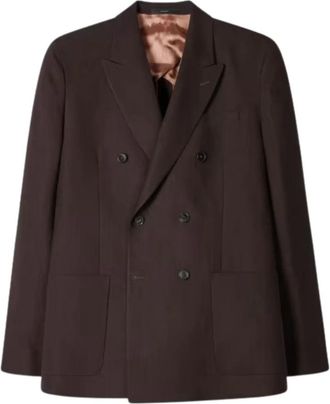 Paul Smith Homme, Vestes, Violet, Taille: XL Blazer en lin crois&eacute;