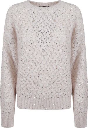 Moorer Femme, Pulls, Blanc, Taille: 38 FR Moorer Sweaters White