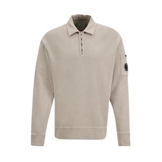 C.P. Company Polo-Kragen Sweatshirt - - Sweatshirts & Hoodies - Herren - Beige - L