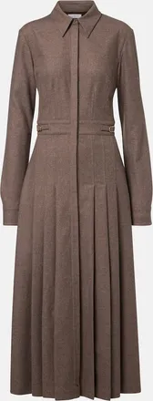 Gabriela Hearst Robe chemise Ethel en laine et cachemire