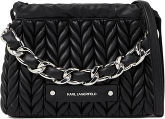 Karl Lagerfeld Femme, Sacs, Noir, Taille: ONE Size K/Weave Chain Crossbody Bag