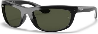 Ray-Ban Sonnenbrillen Polished Black Fassung Glas Polarisiert 62-19