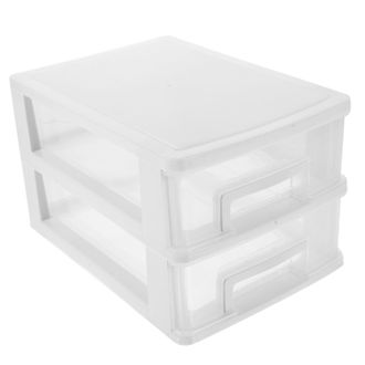 Valiclud Transparente Schubladenbox Stapelbar Kunststoff Organizer für Tisch Makeup Aufbewahrung Büro Kosmetik Aufbewahrungsbox Klein Platzsparend Robust