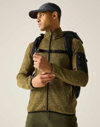 Regatta Newhill - Fleecejacke in Wood Brown mit durchgehendem Rei&szlig;verschluss-Braun