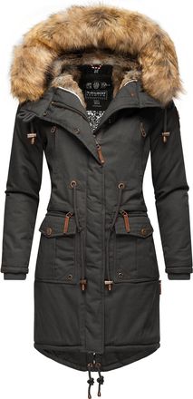 Navahoo Damen Winter Jacke Warmer Winterparka mit Kapuze Rosinchen Anthracite Gr. S
