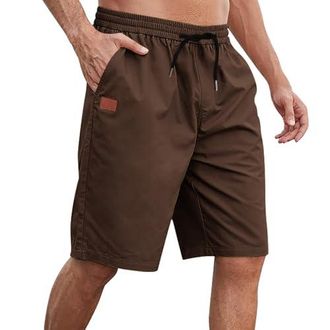 Generic Short cargo classique extensible pour homme - L&eacute;ger - Pour randonn&eacute;e, travail, voyage, camping - Avec poches, caf&eacute;, 4XL