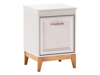 Mirjan24 Nachttisch Winzalo WN11 mit 1 T&uuml;r, Nachtschrank mit ged&auml;mpftem Schlie&szlig;system und Holzf&uuml;&szlig;en, Nachtkonsole, Nachtkommode, Beistelltisch (Cashmere)